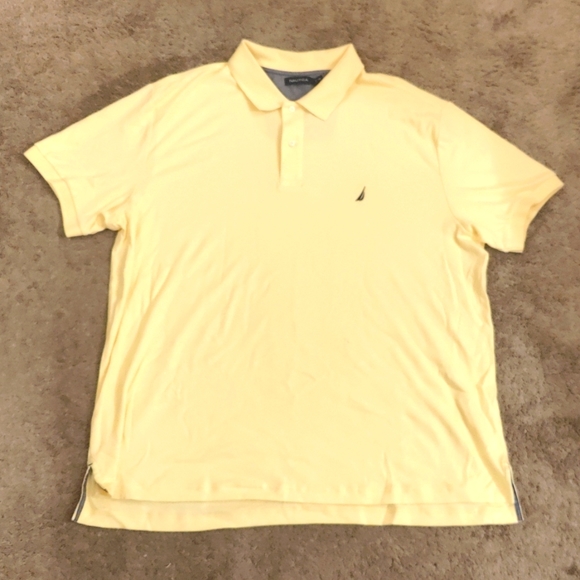 Nautica | Shirts | Yellow Nautica Polo In Excellent Condition Unique ...